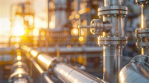 Pipeline Above The Earth Industrial Factory Wallpaper Stock