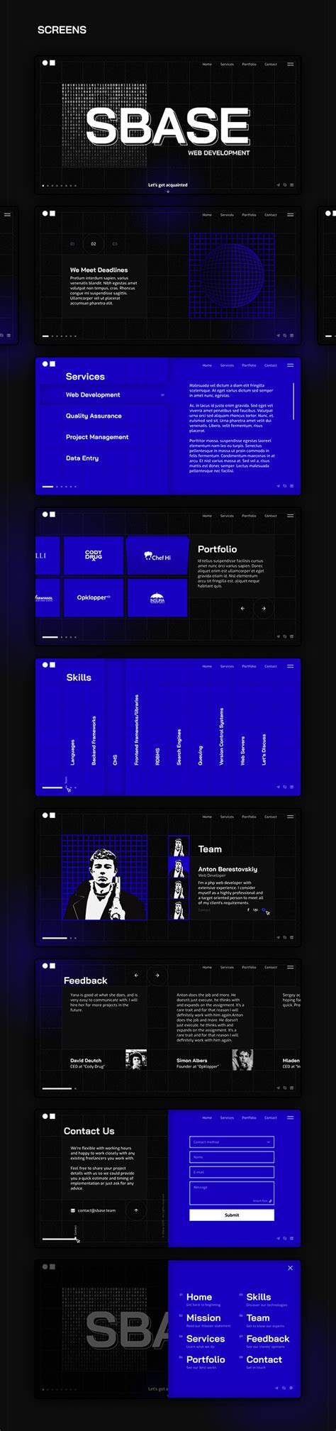 Sbase I Web Development Behance