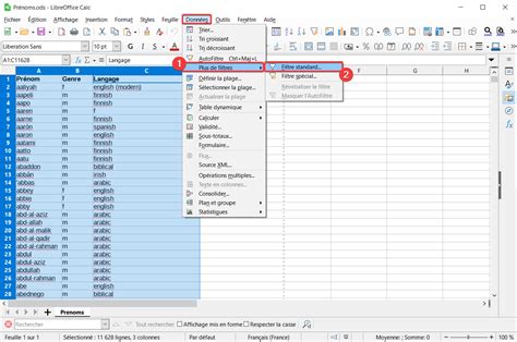 Comment Filtrer Un Tableau LibreOffice Lecoindunet
