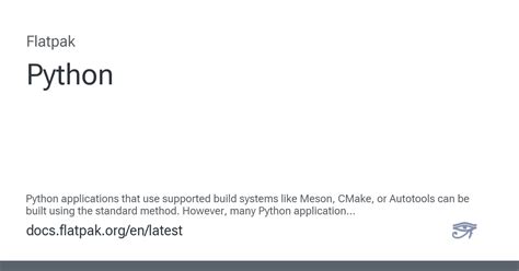 Python Flatpak Documentation