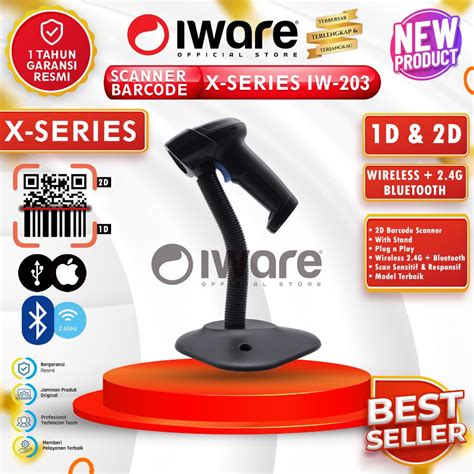 Jual Barcode Scanner Iware X Series Usb Bluetooth Wireless 1d 2d