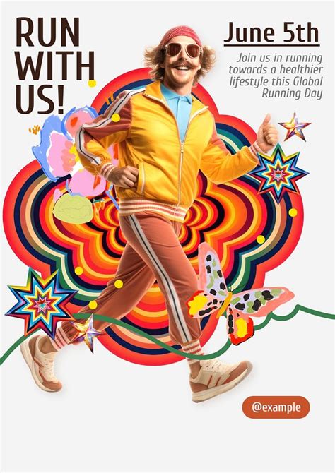 Global Running Day Poster Template Premium Editable Template Rawpixel