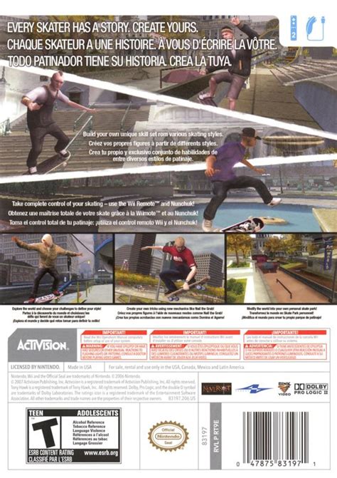 Tony Hawks Proving Ground 2007 Wii Box Cover Art Mobygames