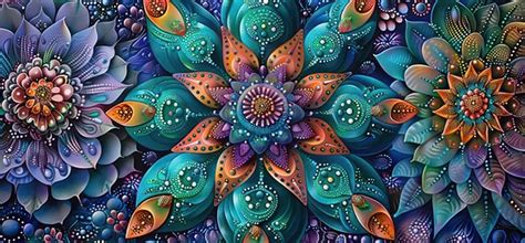 Object Name Electric Symmetry Floral Blue Artistry Concept Background