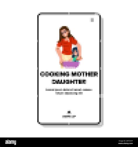Cooking Mother Daughter Vector Stock Vector Image And Art Alamy
