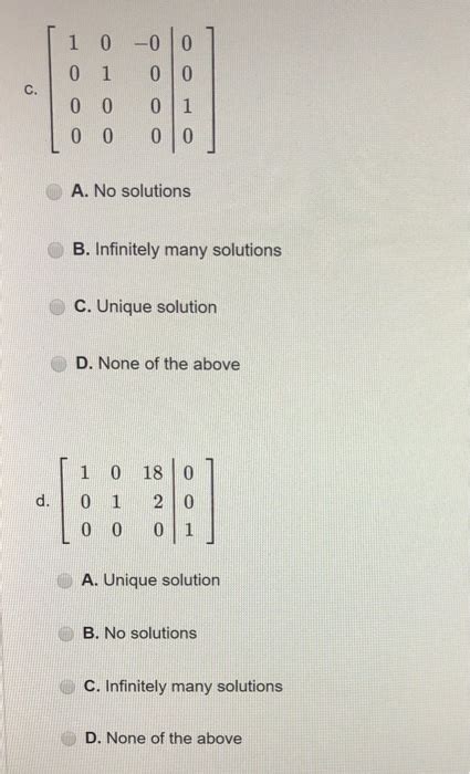 Solved 1 Point The Reduced Row Echelon Forms Of The Chegg Com