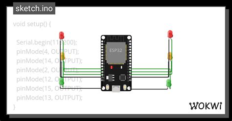 Traffic Signal Wokwi ESP32 STM32 Arduino Simulator