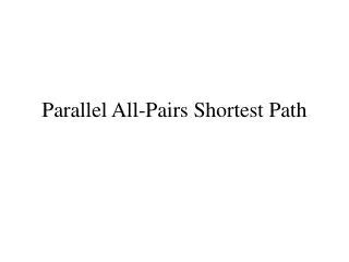 Ppt Floyd Warshall Algorithm All Pairs Shortest Path Dynamic