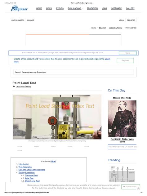 Point Load Test Pdf Strength Of Materials Anisotropy