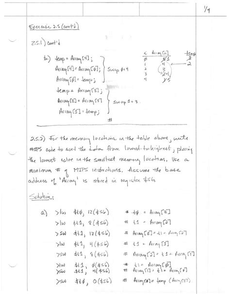 solved mips exercise 2 5 in the following problemes we