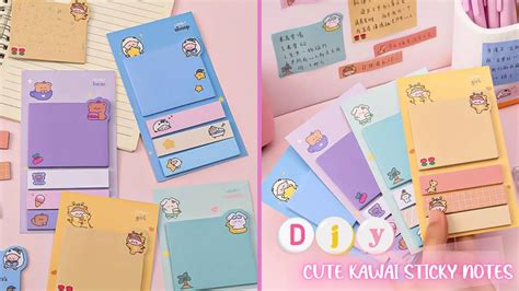 DIY Cute Kawai Sticky Notes How To Make Sticky Notes At Home YouTube