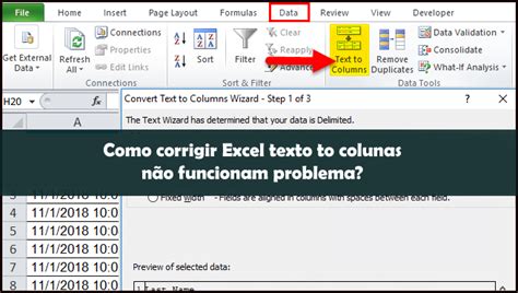 Excel Texto Em Colunas N O Funciona A Solu O Est Aqui