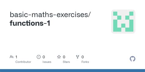 GitHub Basic Maths Exercises Functions 1
