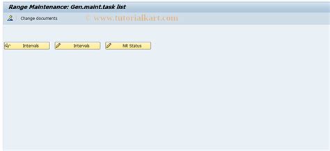 OIL SAP Tcode Task List Number Ranges