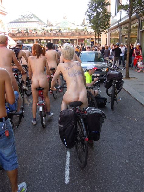 Red Hair Flower Girl London 2013 Wnbr World Naked Bike Ride Photos
