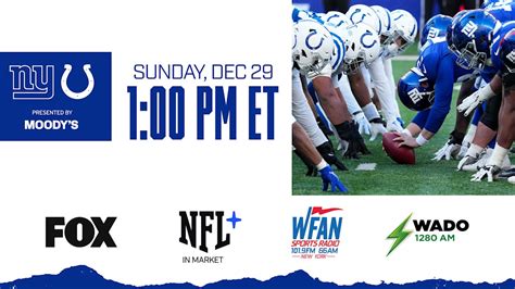 Giants Vs Colts How To Watch Listen And Live Stream Week 17