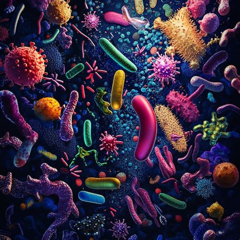 Bactérias Vírus Fungos Actinomycetes E Rickettsiae Ilustração Imagem