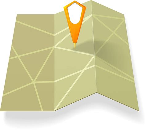 노란색 포인터 벡터와 거리지도 Eps Ai Uidownload