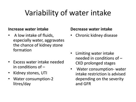 Water Drinking And Renal Disorder Dr Sujatha Ppt