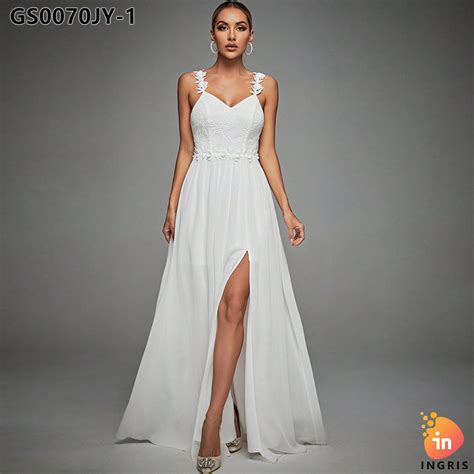 Herekokoandingrislove Elegant V Neck Wedding Dress Sexy Lace Bridal