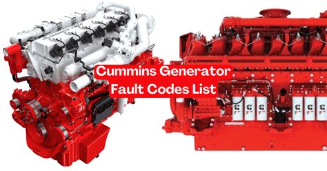 Cummins Generator Fault Codes List 781 2972 1845 1448 1312 1464