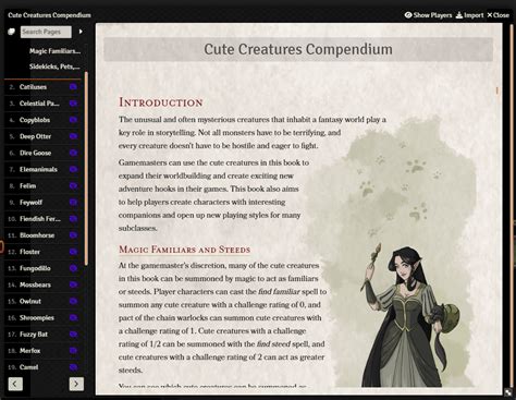 Oc Homebrew Cute Creatures Compendium Foundry Vtt Premium Module