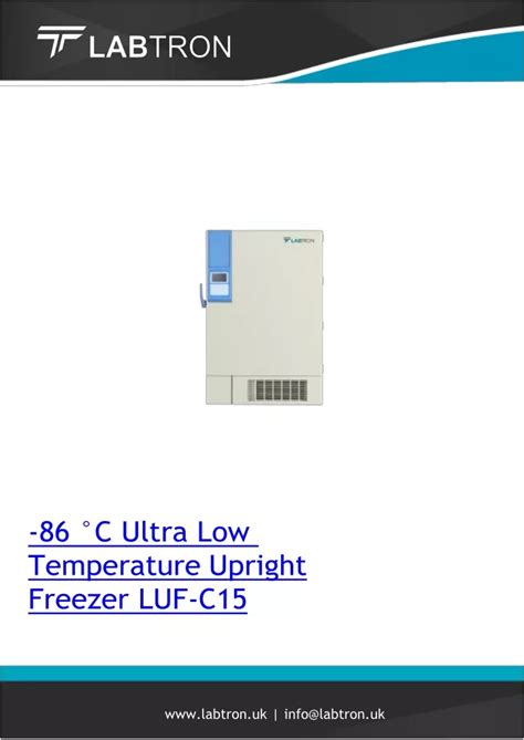 Ppt 86 °c Ultra Low Temperature Upright Freezer 1008 L Powerpoint