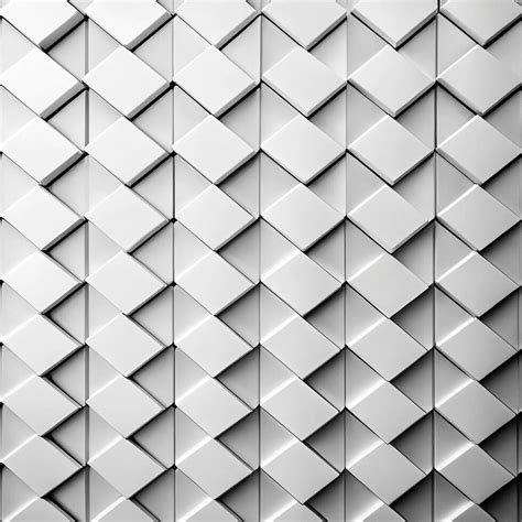 Abstract Geometric Pattern Of Interlocking White And Gray Triangles And Rhombuses Creating A