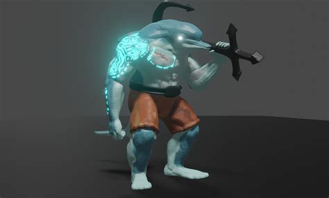 Artstation 3d Dolphin Warrior