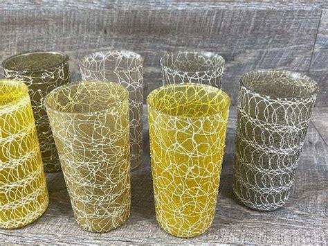 Vintage Spaghetti String Glasses Schneider Auctioneers Llc