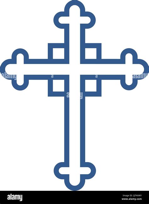 Decorative Christian Cross Symbol Holy Trinity Sign Stock Vector Image