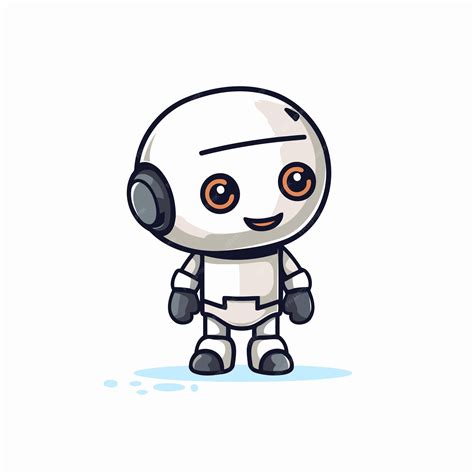 Premium Vector Cute Robot Cartoon Character Vector Illustration