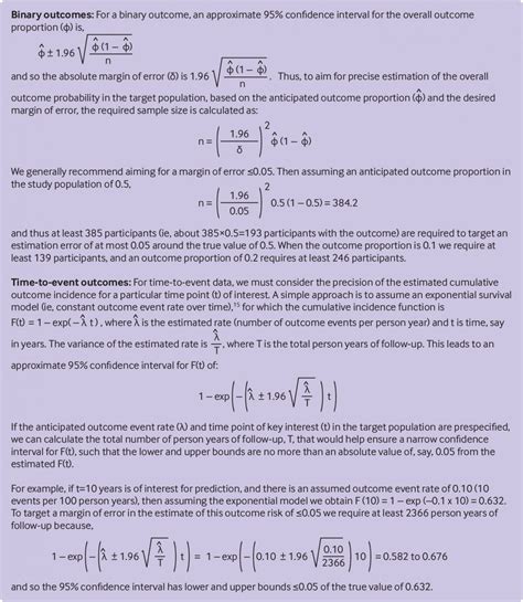 Calculating The Sample Size Required For Developing A Clinical