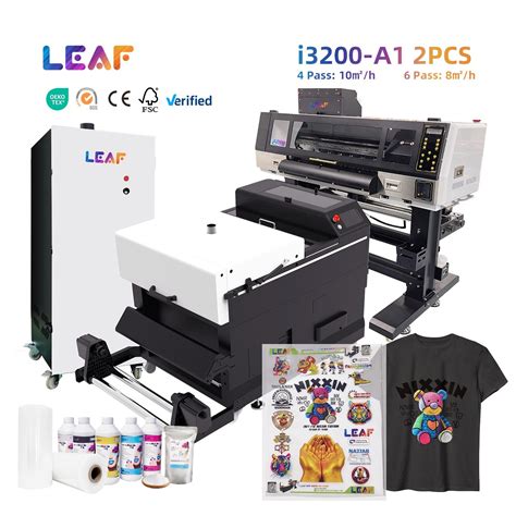 600mm Leaf Textile Printer Plotter High Quality With Powder Shaking Machine Dtf Printer Dtf