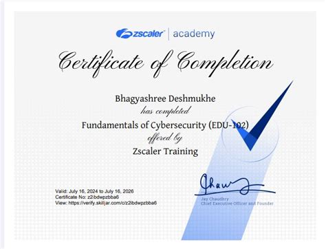 Bhagyashree Deshmukhe On Linkedin Cybersecurity Zscaler