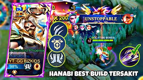 HANABI PAKAI BUILD SHEA HALBERT DAMAGENYA SAKIT BANGET HANABI BEST BUILD TERSAKIT MLBB YouTube