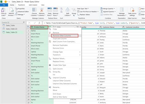 How To Add A Column With A Dropdown List In Power Query