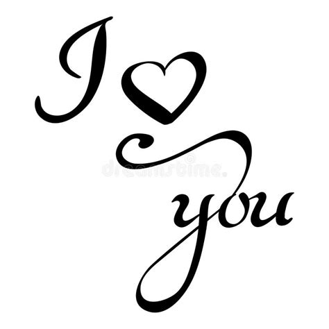 Te Amo Letras De La Mano Stock De Ilustración Ilustración De Firma