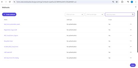 defining webhook in sitecore xm cloud forms