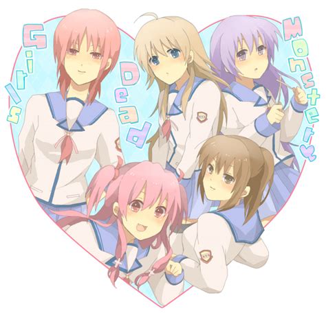 Safebooru Angel Beats Asaki Hiyori Blonde Hair Blue Eyes Brown Eyes
