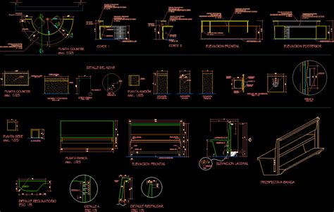Counter And Seat Details DWG Detail For AutoCAD Designs CAD