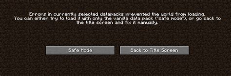 Any Suggestions On How To Fix This Safe Mode Does Not Work Rminecraft