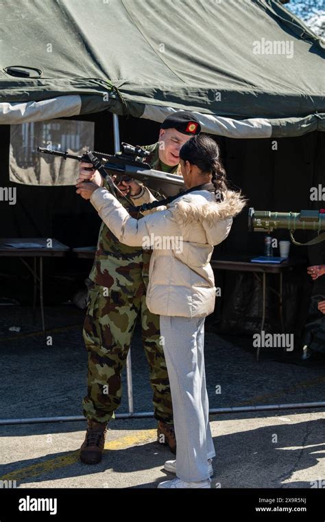 Irish Army During A Show For The Public Limerick Ireland 05 05 2024