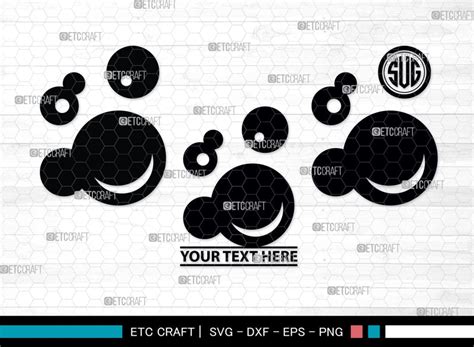Bubbles Monogram Bubbles Silhouette Bubbles Svg Water Bubbles Svg