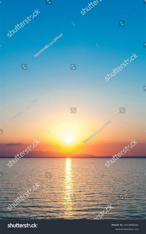 Greece Ionian Islands Ionian Sea Sunset Stock Photo 2414908361