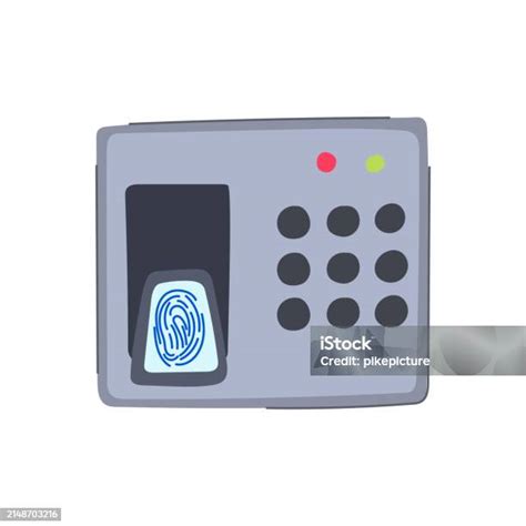Recognition Biometric Security Device Cartoon Vector Illustration Stock Illustration Download