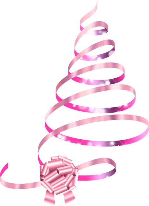 Pink Glam Ribbon Christmas Tree 13713953 Png