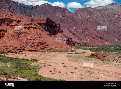 Quebrada De Cafayate Along The Flooding Rio De Las Conchas In Salta