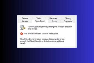 This Device Cannot Be Used Error In Readyboost Quick Fixes
