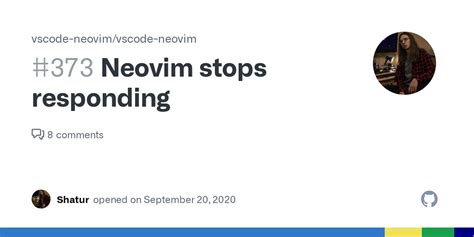 Neovim Stops Responding Issue Vscode Neovim Vscode Neovim GitHub